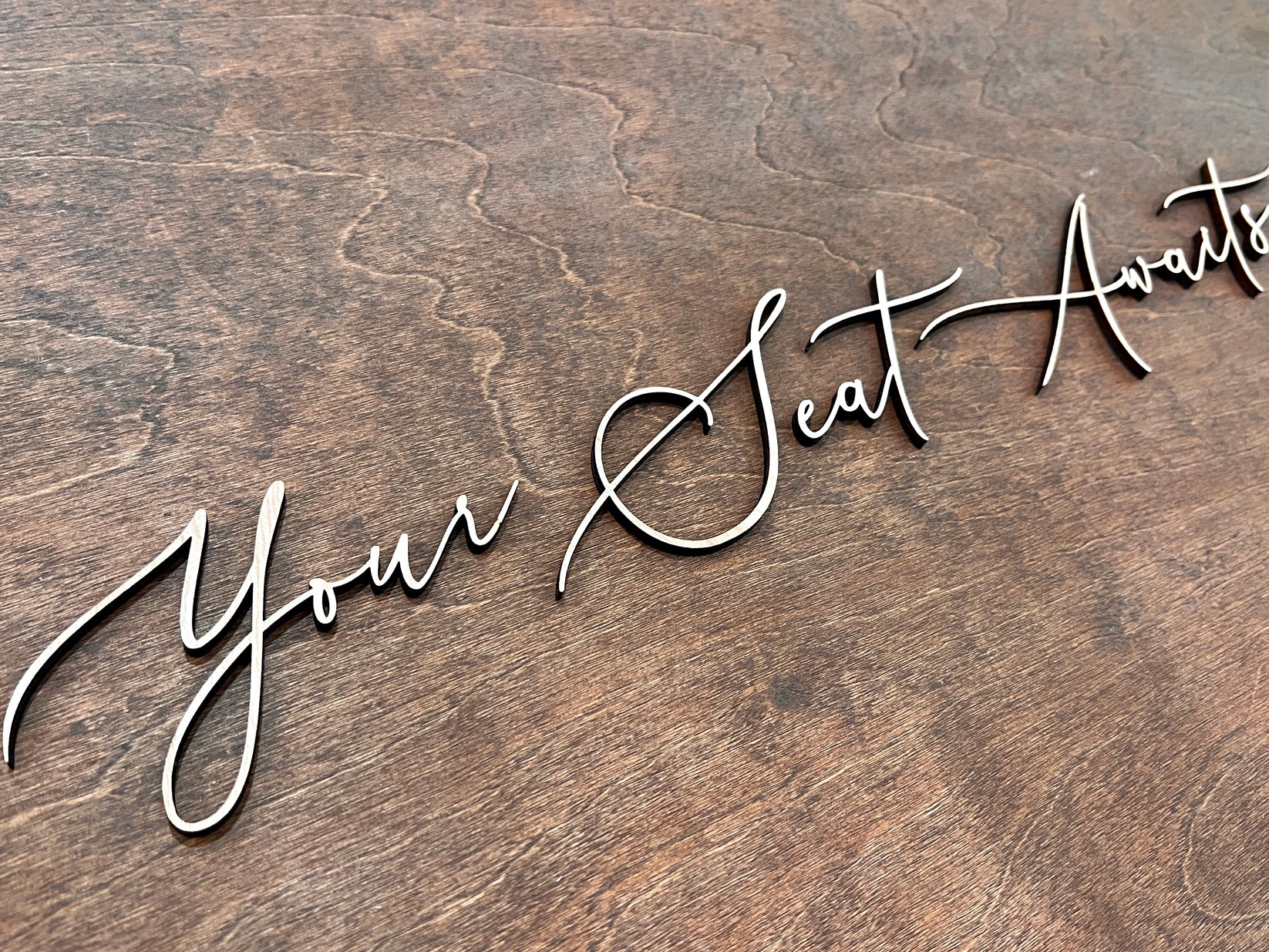 DIY Your Seat Awaits Wood Lettering Cutouts - Seating Chart Letters ...