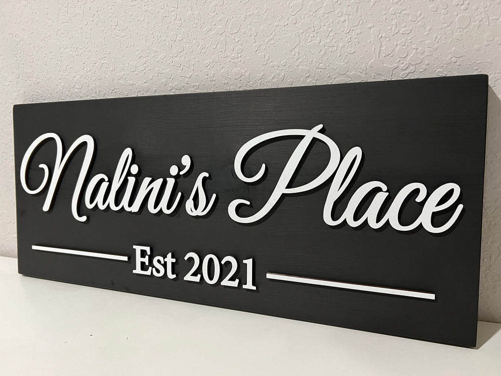 Custom Business Name Sign With Established Date - Company Name Signs ...