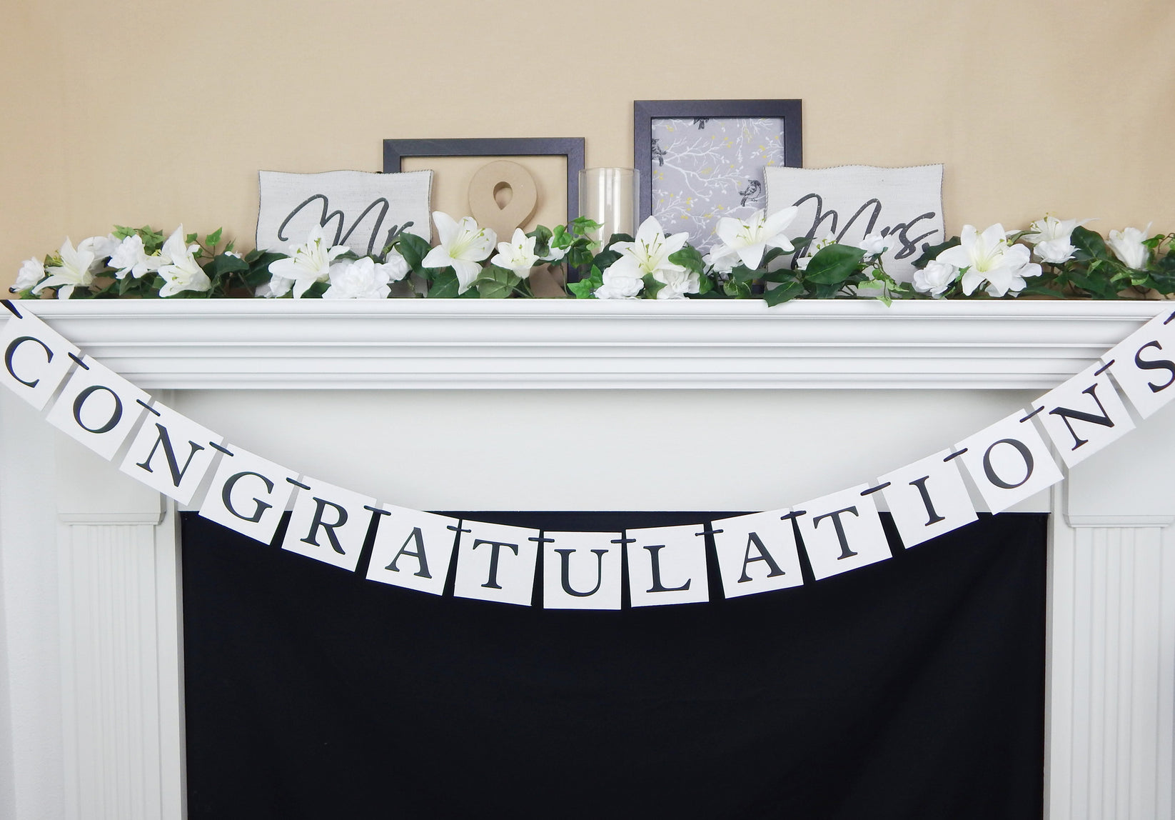 Congratulations Banner - Wedding, Engagement Party, Graduation Decor ...