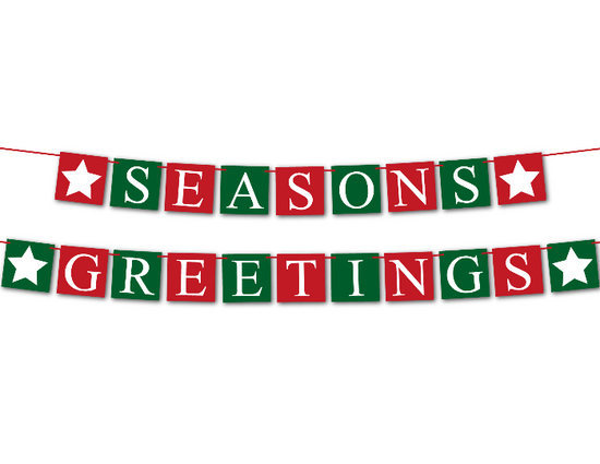 Printable Seasons Greetings Banner - DIY Holiday Decorations ...