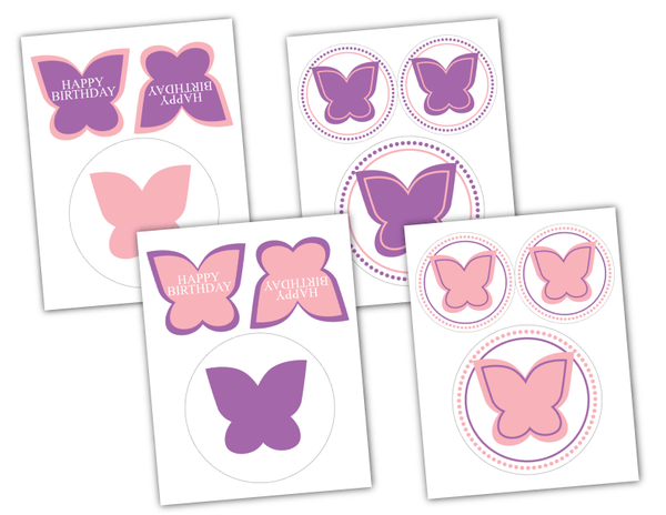 Printable Butterfly Birthday Party Decor Bundle - DIY Birthday Kit ...