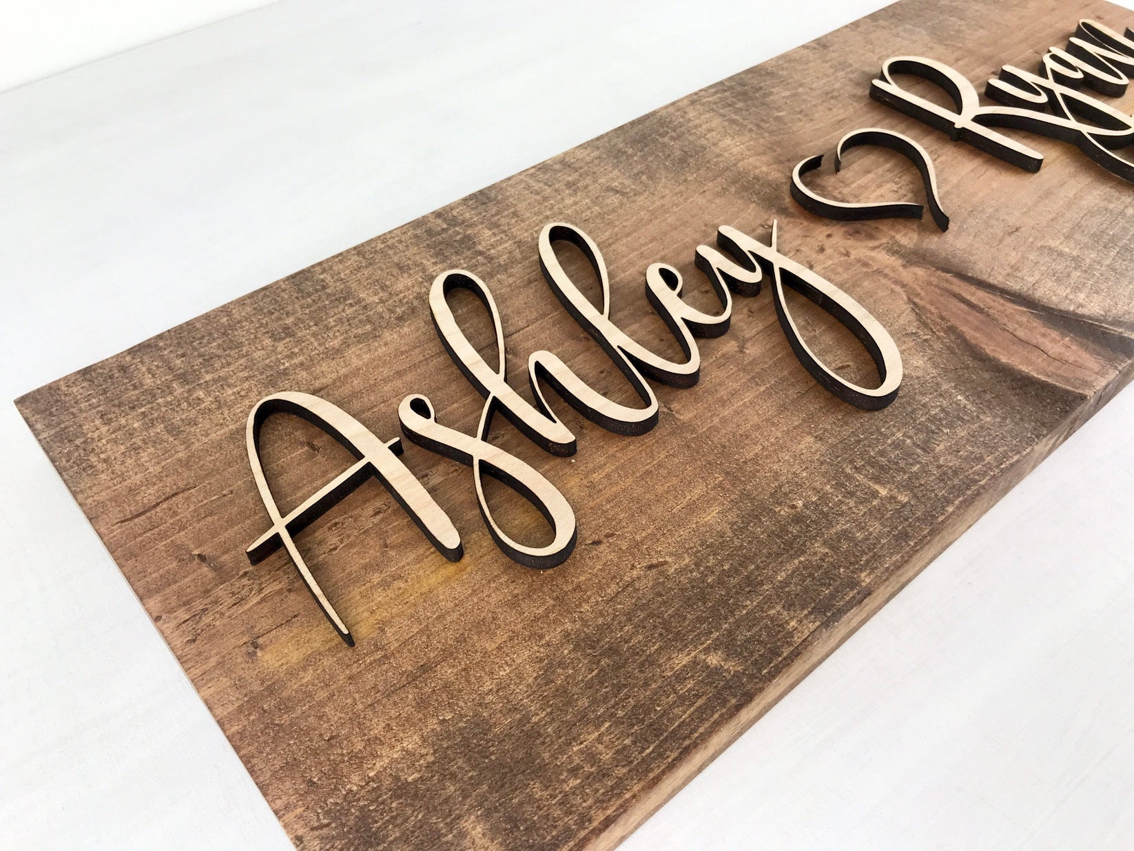 Personalized Couple's Name Sign - Custom Home Decor - Wedding Gift ...