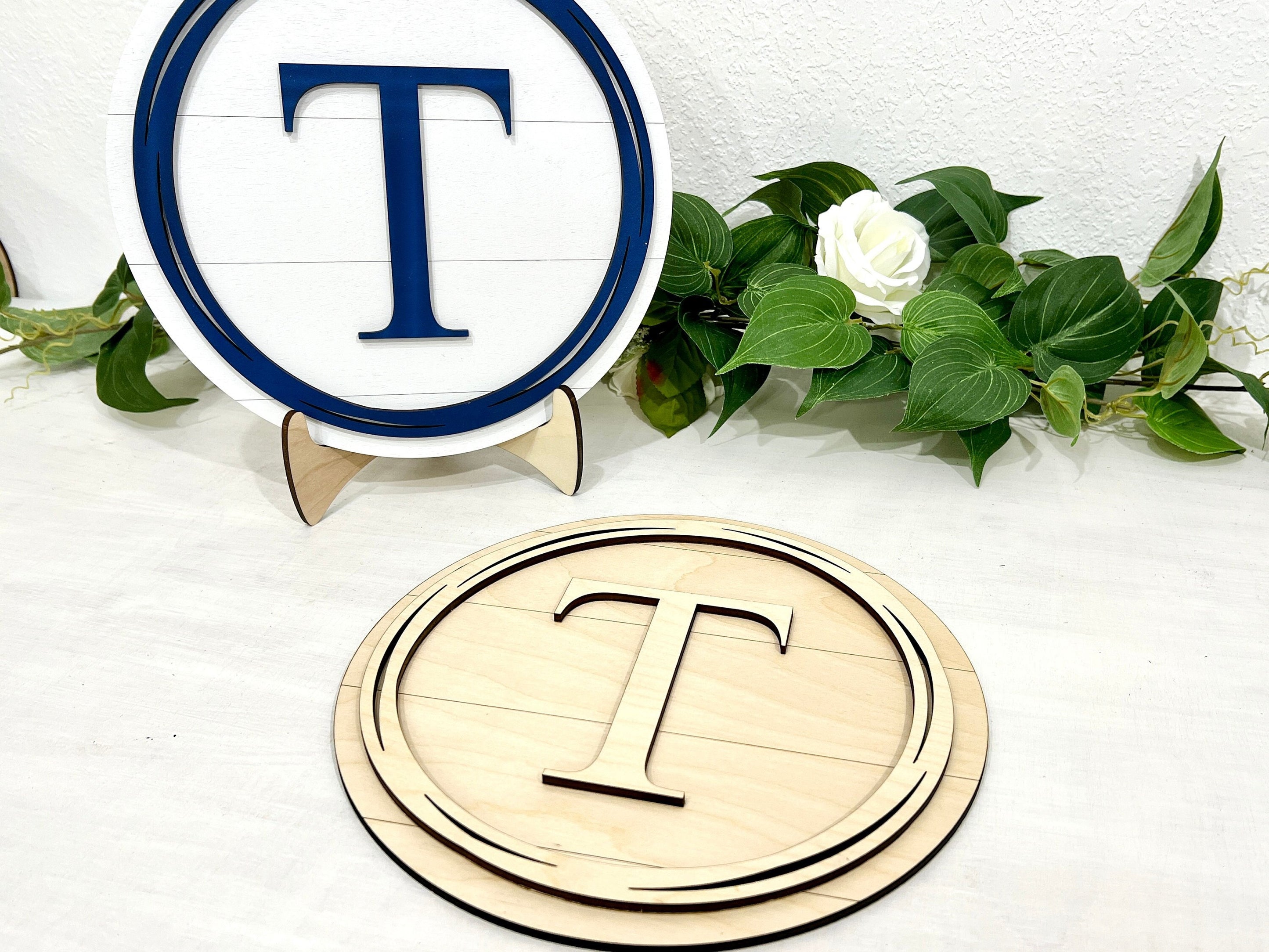 Monogram Sign Kit - DIY Personalized Letter Sign -Paint Kit Home Decor ...