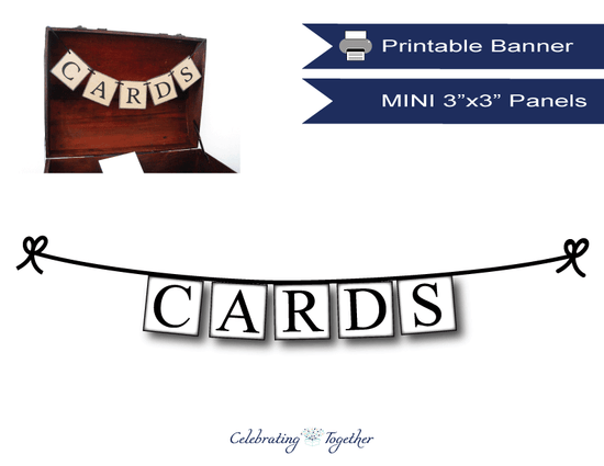 Printable Mini Cards Banner - DIY Party Decorations – Celebrating Together